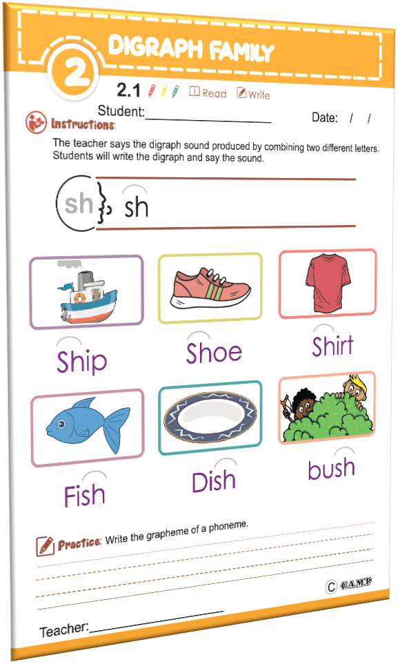 Digraph Family Phonics Worksheet – California-Milestone-Publishers